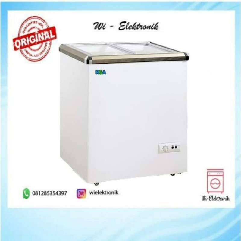 Promo Sliding Flat Glass Freezer Rsa Xs-110 [100 Liter] / Rsa Freezer ...