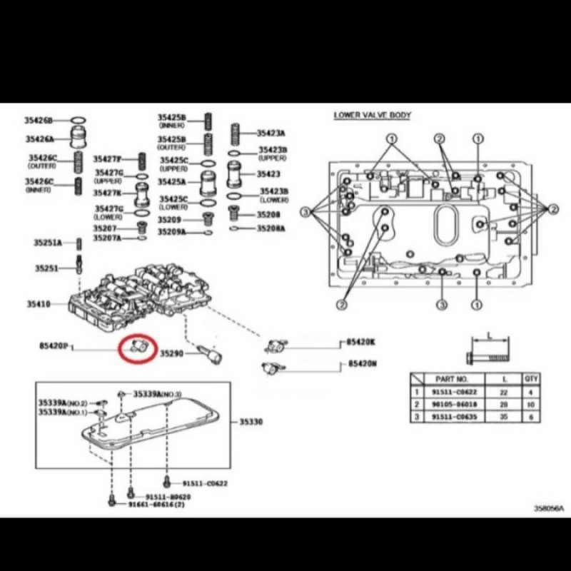 Jual Solenoid Body Valve Matic Toyota Fortuner Innova Prado 35250-50030 ...