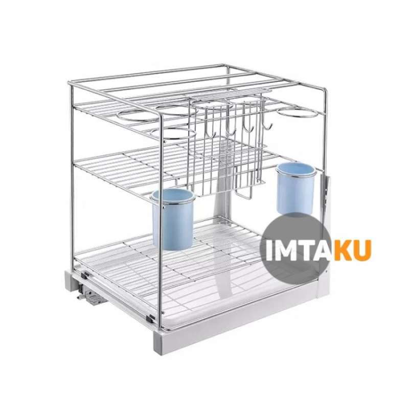 Promo Rak Botol Rak Bumbu Tarik Kitchen Set Stainless 304 Xc 29024 Merk ...