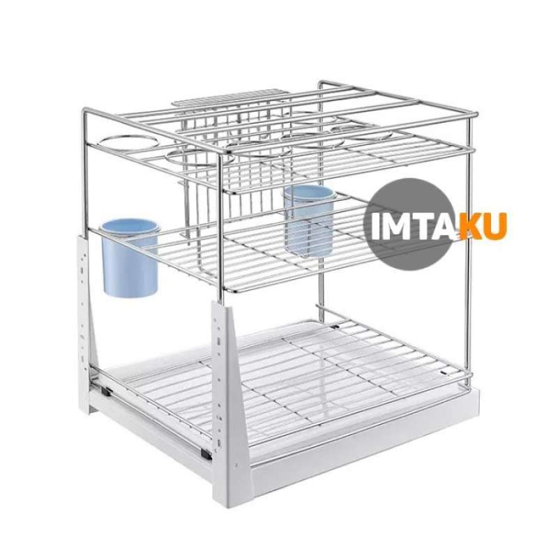 Promo Rak Botol Rak Bumbu Tarik Kitchen Set Stainless 304 Xc 29024 Merk ...