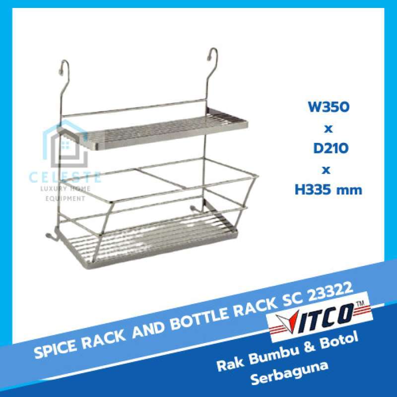 Promo Vitco Spice Rack And Bottle Rack Sc23322 / Rak Bumbu & Botol ...