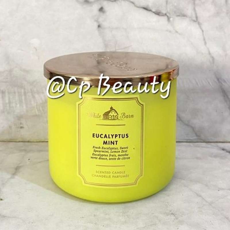 Promo Bath & Body Works Three Wick Candle / Lilin Eucalyptus Mint ...