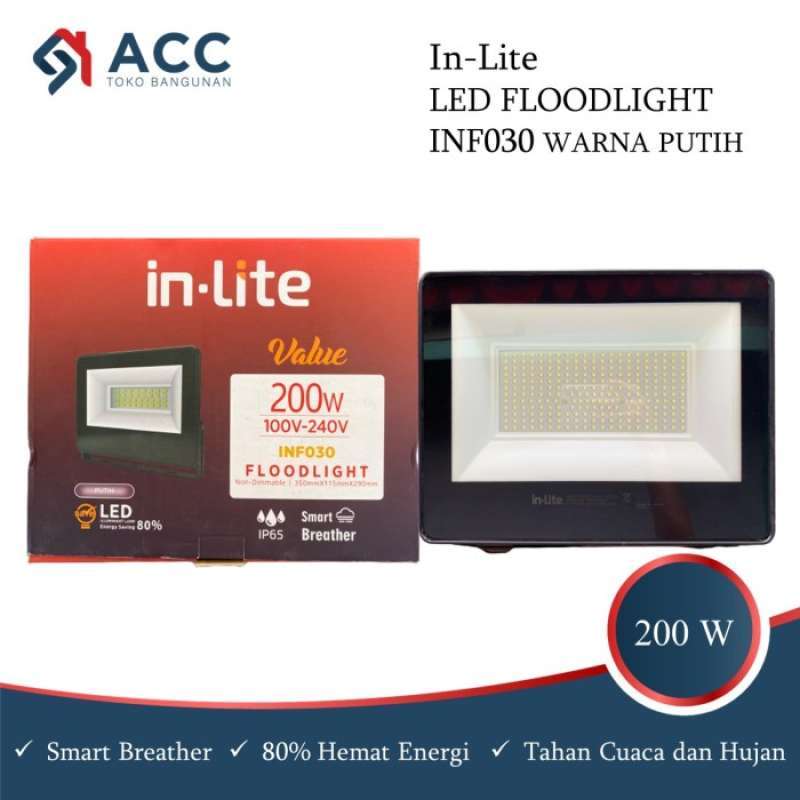 Promo Inlite Lampu Sorot Floodlight Led Value 200w 200 Watt Inf030 ...
