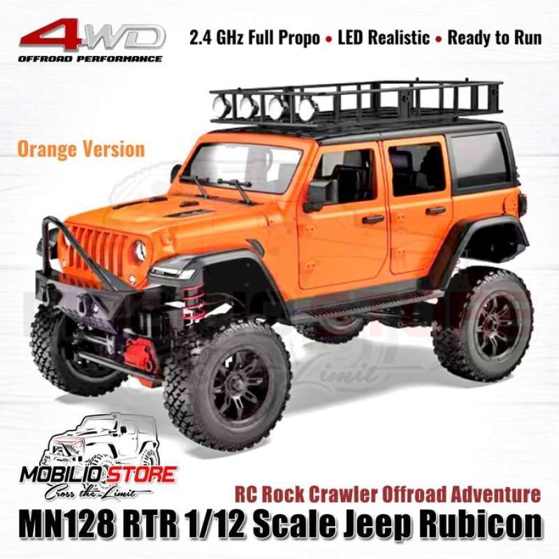 Promo Mn128 Rtr 1/12 Scale Jeep Rubicon Rc Rock Crawler Offroad ...