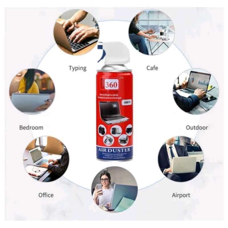 Jual Air Duster High Pressure Compressed Gas Semprotan Angin 450 Ml Di ...