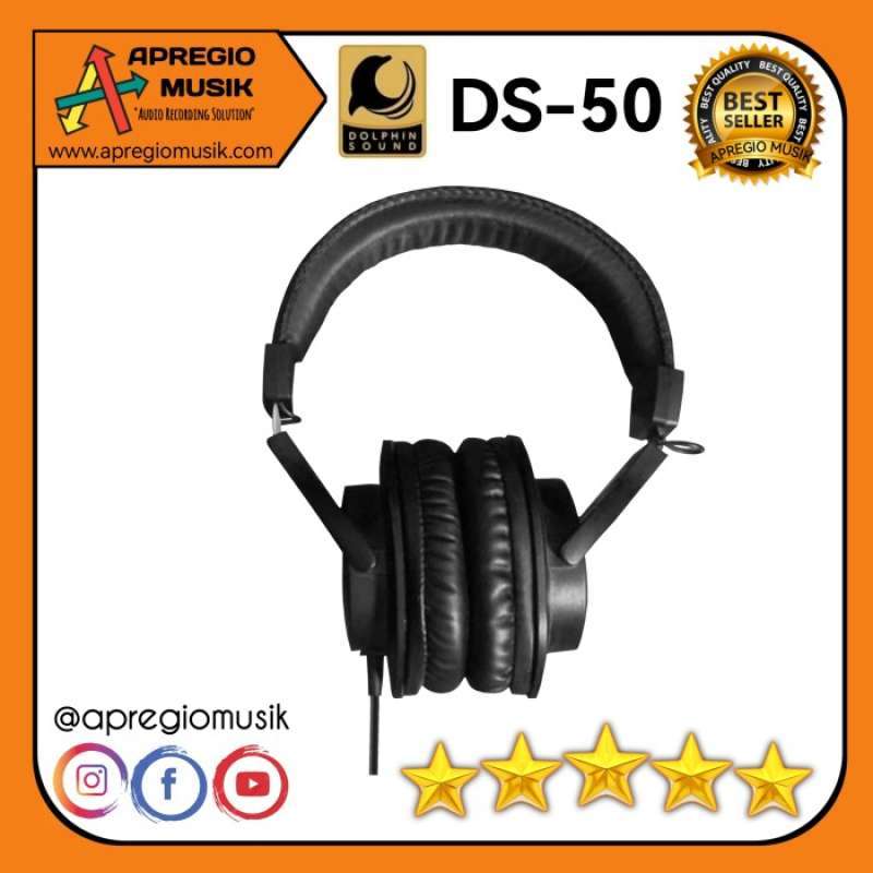 Jual Headphone Flat Monitoring Isk Dolphin Ds50 Ds-50 Ds 50 Close Back ...