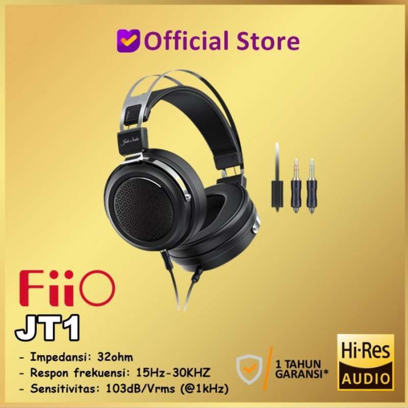 Jual Fiio Jt1 Hi-fi 50mm Diaphragms Over-ear Headphones With Mic Jt 1 ...