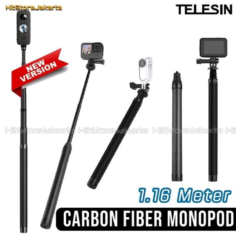 Jual Telesin Carbon Fiber Monopod 1.16 Meter Invisible Stick Insta360 Gopro Di Seller Rumix ...