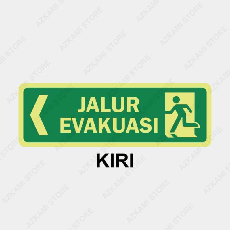 Jual Rambu Jalur Evakuasi Glow In The Dark 30cm X 10cm Akrilik - Kiri Datar Di Seller Owl Store ...