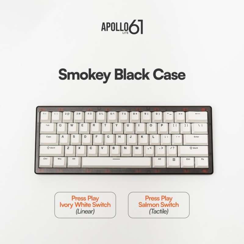 Jual Press Play Apollo61 / Apollo 61 Lite 60% Rgb Hotswappable Gasket Wired Mechanical Keyboard ...