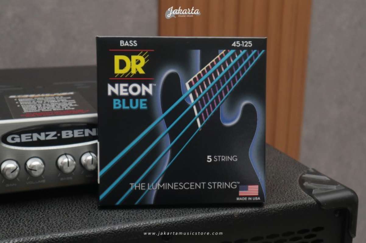 Promo Dr Neon Blue 45-125 Glow In The Dark Coated Bass Strings Usa ...