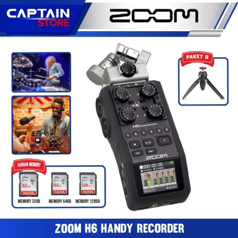 Promo Zoom H6 Handy Recorder - Paket B 128 Gb Diskon 50% Di Seller Dr ...
