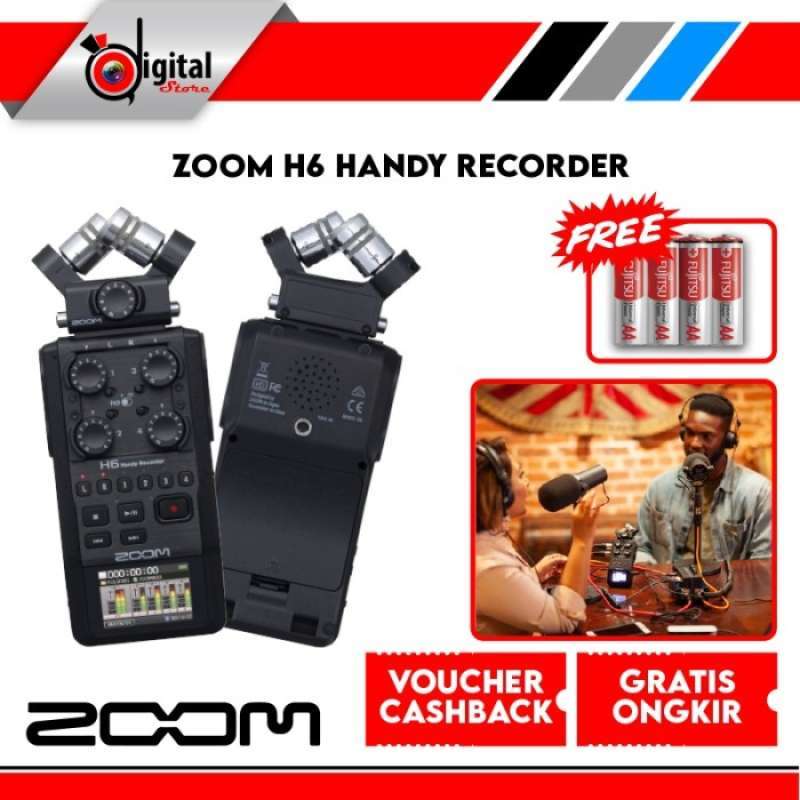 Promo Zoom H6 Handy Recorder - Paket Battery Diskon 50% Di Seller Dr ...