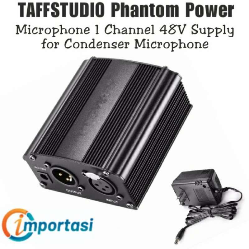 Promo Taffstudio Phantom Power Pengeras Suara Microphone 1 Channel 48v ...
