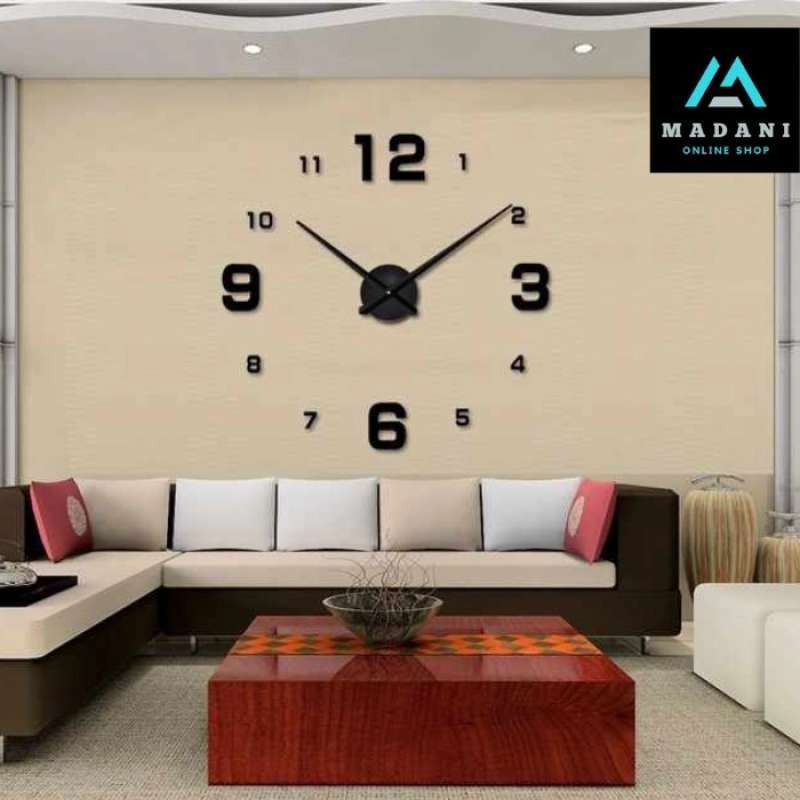 Promo Jam Dinding Besar Diy Giant Clock Quartz 80-130cm Diskon 33% Di ...