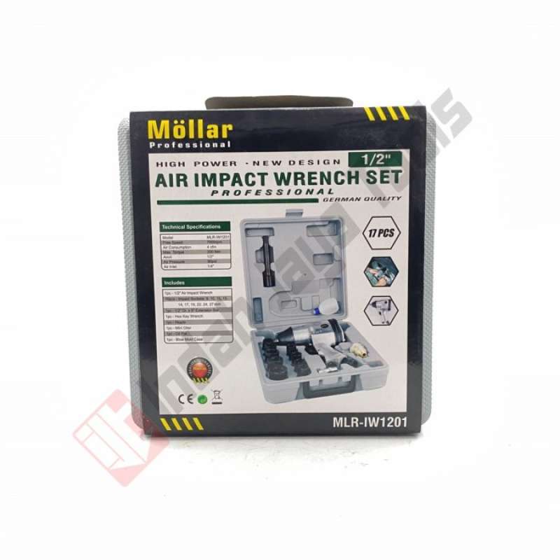 Jual Mollar Air Impact Wrench Kit 1/2 Inch Mesin Buka Baut Angin ...