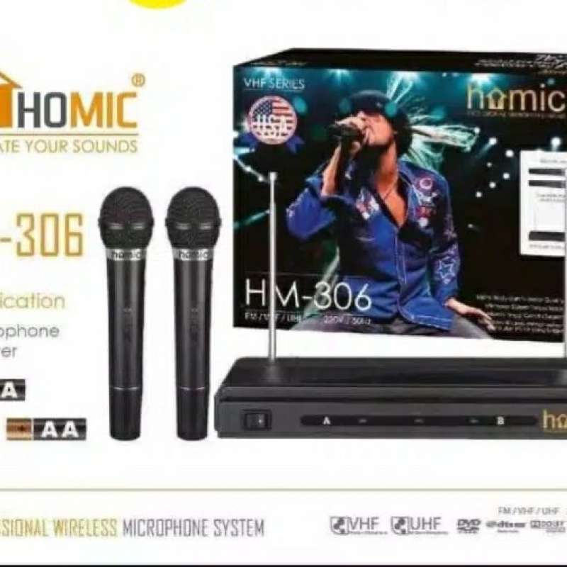 Promo Mic , Hm -306 Vhf , Homic Double Wireles Series Diskon 23% Di Seller Melodiya Store ...