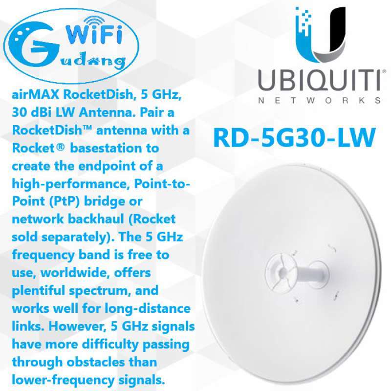 Promo Ubiquiti Rocket Dish / Rocketdish 5g 30dbi Lw / Rd-5g30-lw Diskon ...