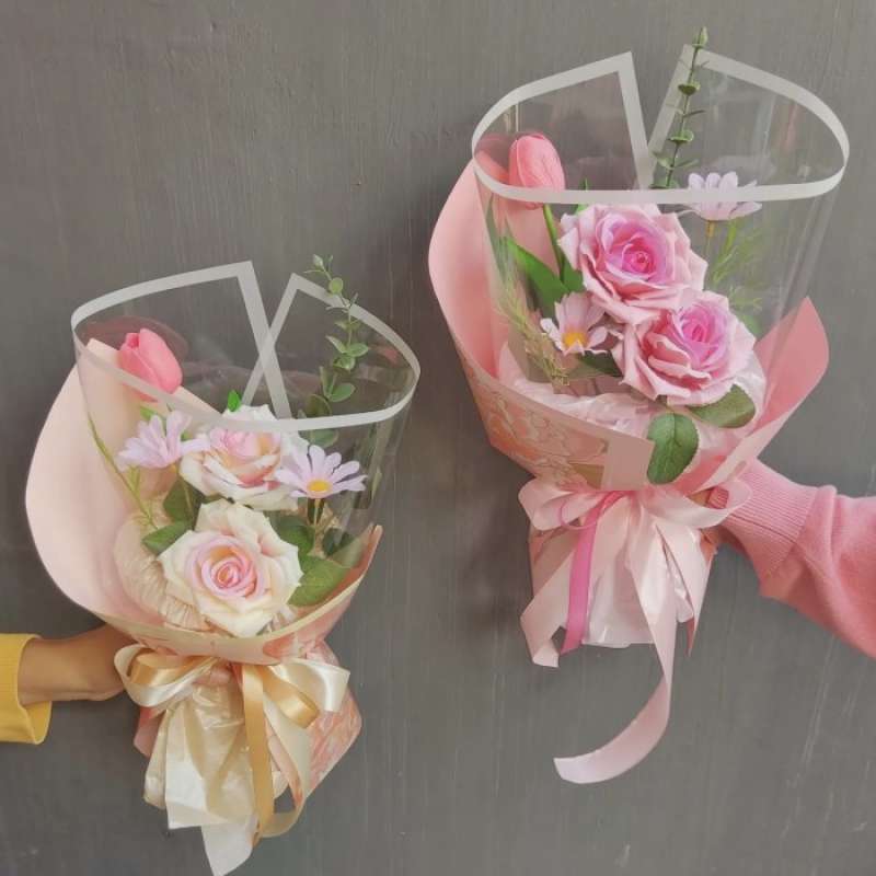 Promo Hand Bouquet Korean Transparant/ Buket Korea Transparan / Buket ...