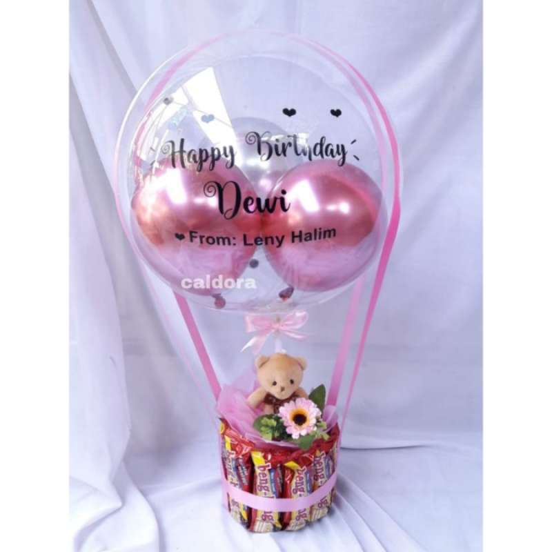 Promo Snack Balon Box Timtam Bouquet Buket Bucket - Biru Gold Diskon 23 ...