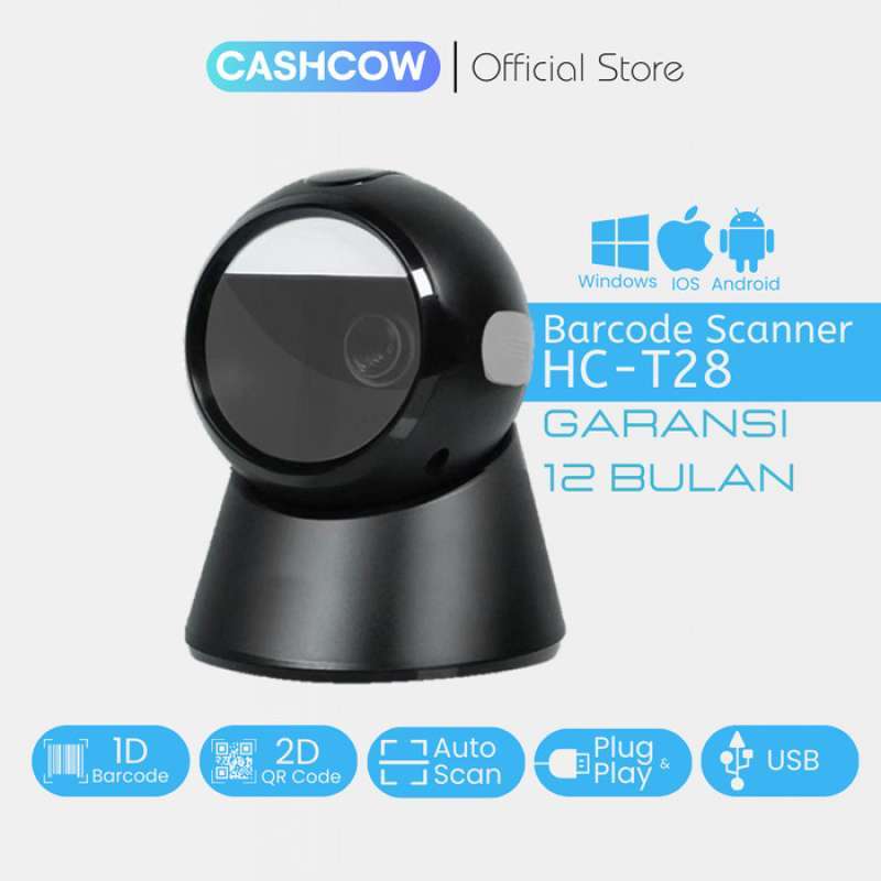 Promo Cashcow 2d Barcode Scanner Duduk/desktop T28 Usb Diskon 23% Di ...