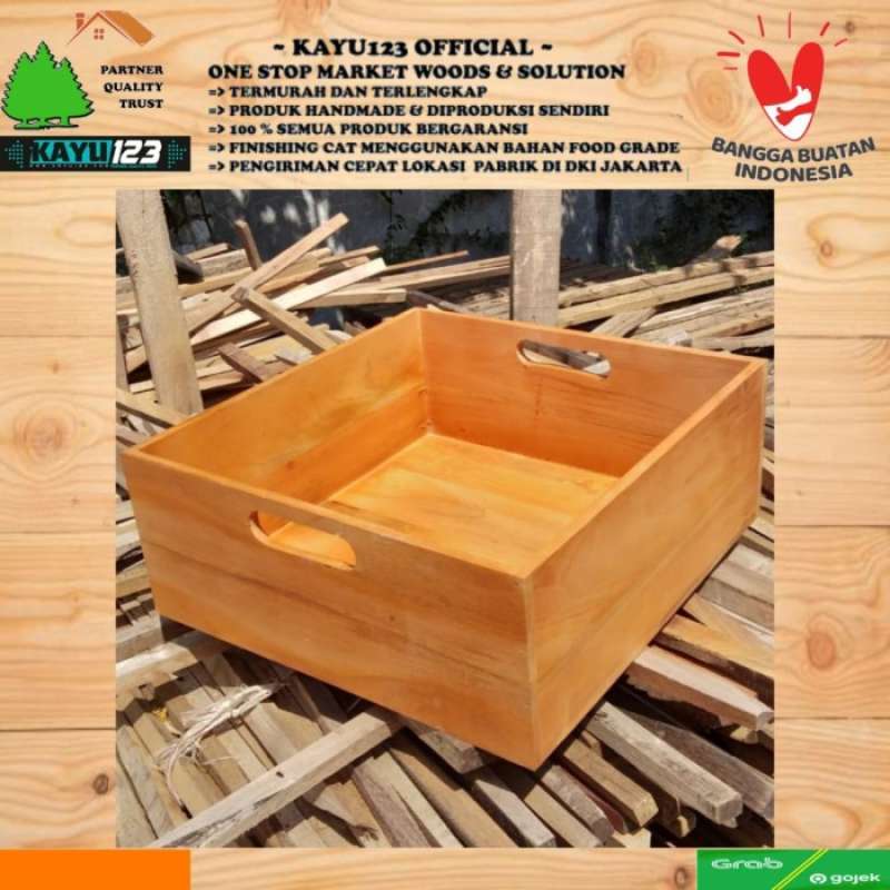 Promo Box Hampers Parcel + Handle Full Kayu Storage Parsel Box ...