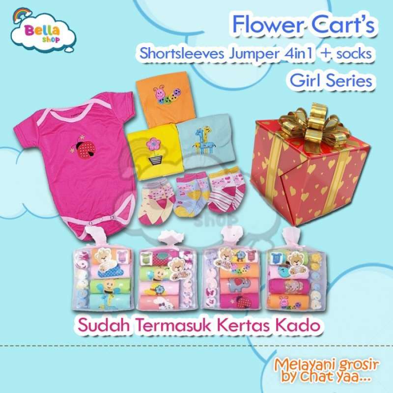Promo Giftpack Flower Cart New Born Baby Hampers Kado Bayi Baru Lahir ...