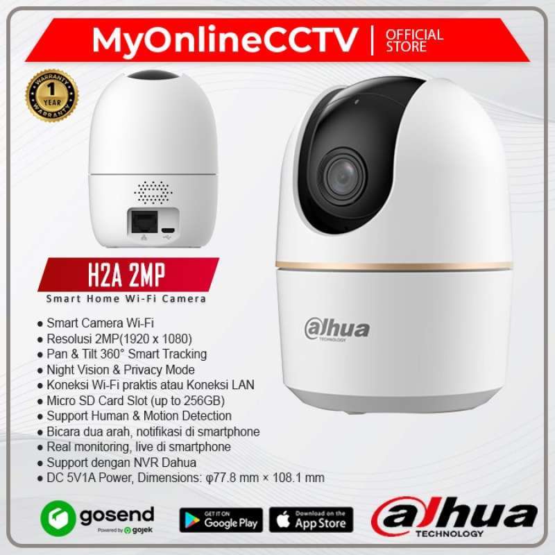 Jual Dahua Hero H2a 2mp Ip Camera Wireless Pan & Tilt 360â° Cctv Wifi ...