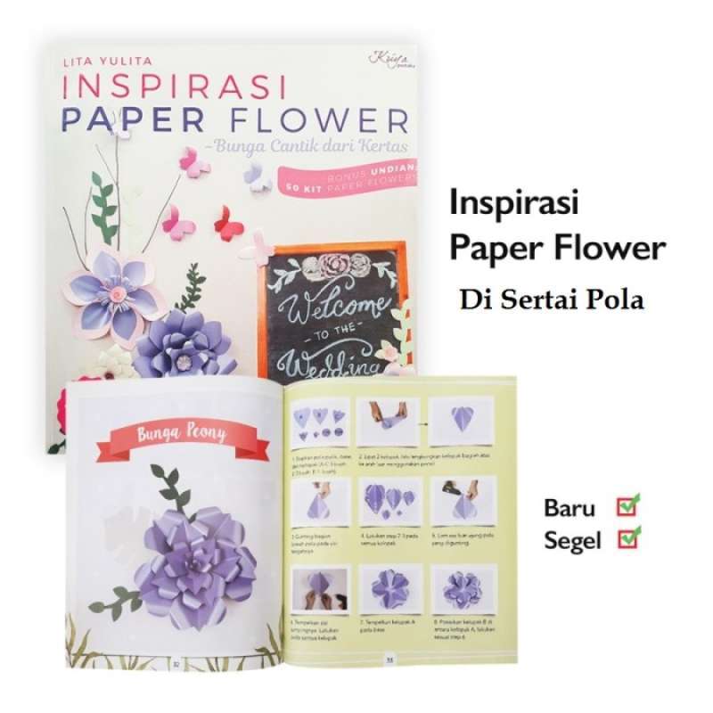 Jual Buku Inspirasi Paper Flower Membuat Bunga Dari Kertas + Pola ...