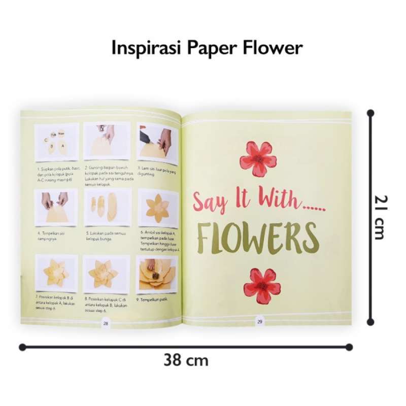 Jual Buku Inspirasi Paper Flower Membuat Bunga Dari Kertas + Pola ...