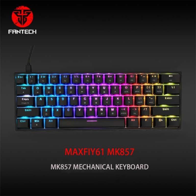 Promo 100% Produk Ori Fantech Maxfit61 Mk857 Mini 60% - Gaming Keyboard ...