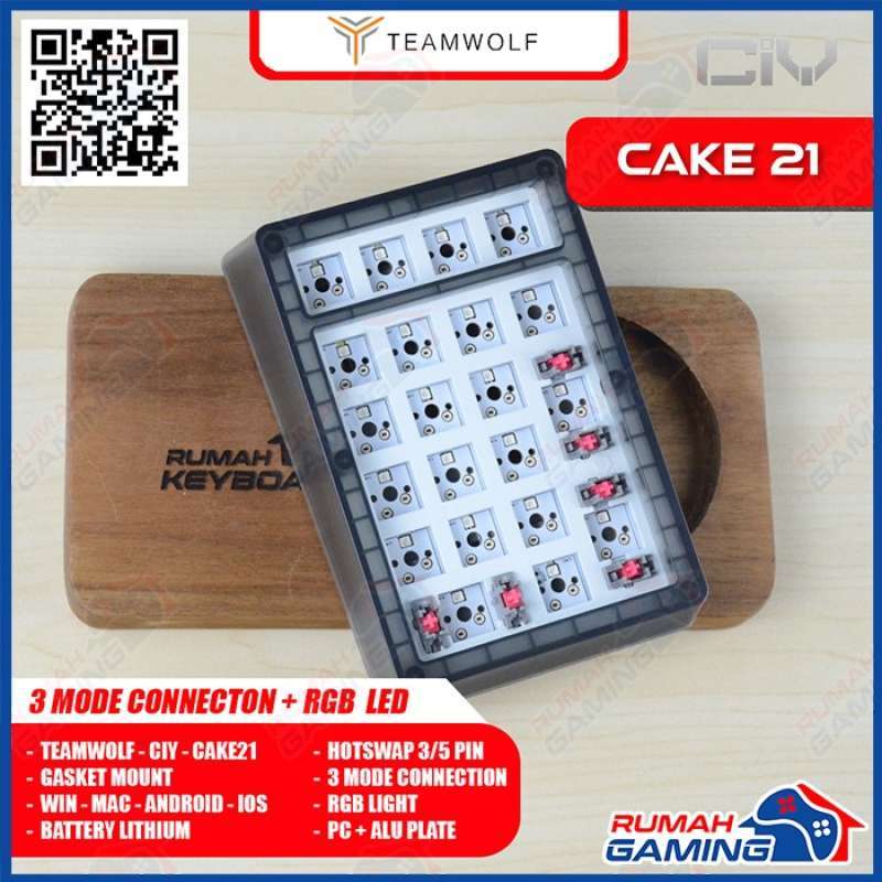 Promo 100% Produk Ori Mechanical Keyboard - Teamwolf - Cake21 - 3 Mode - 21 Keys - Rgb Diskon 23 ...