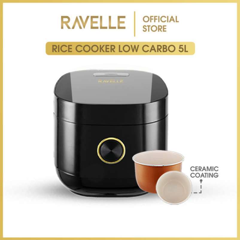 Promo Rice Cooker Ravelle Onyx Black 5 Liter - Digital Low Carbo Rice ...