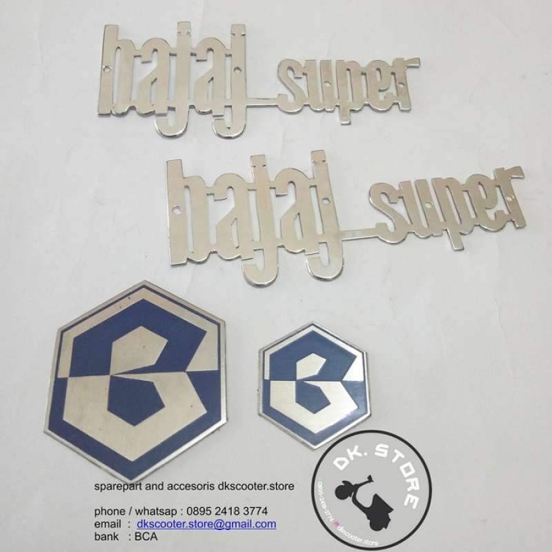 Promo Emblem Bajaj Super Set Depan/belakang Diskon 33% Di Seller Honey ...