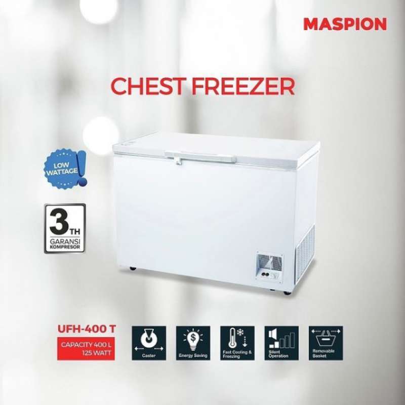 Promo Maspion Chest Freezer 400 Liter Ufh-400t Diskon 33% Di Seller Ksm ...