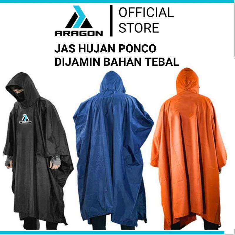 Promo Aragon Jas Hujan Ponco Kelelawar Multi Fungsi Bahan Tebal ...