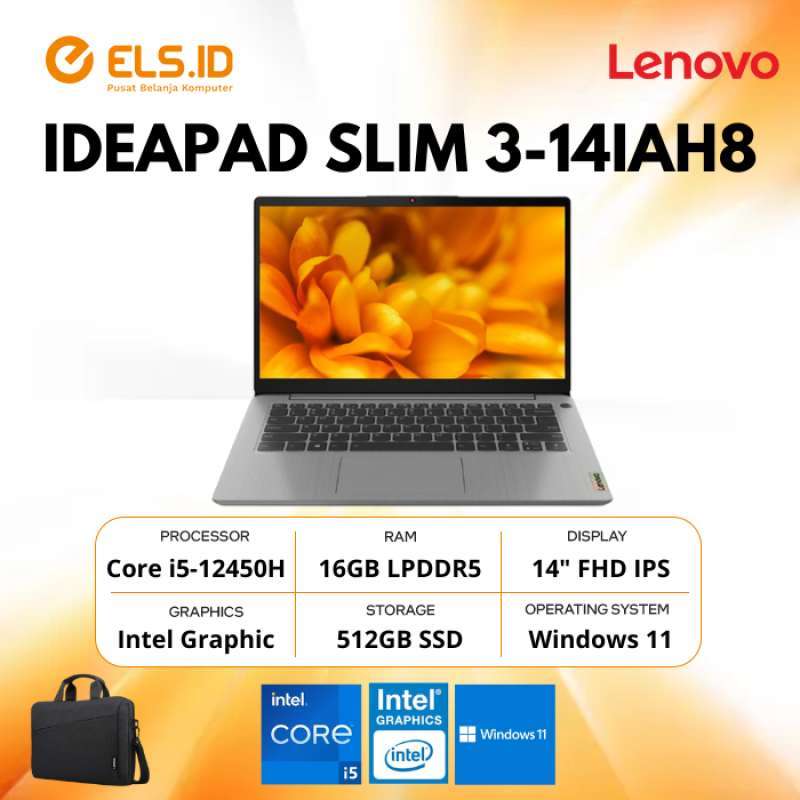 Promo Lenovo Ideapad Slim Iah Intel I H Gb Ssd Gb Fhd W Ohs Diskon Di