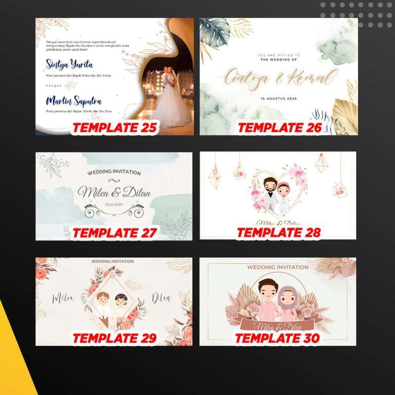 Promo Template Video Undangan Pernikahan Digital Kekinian Wedding ...