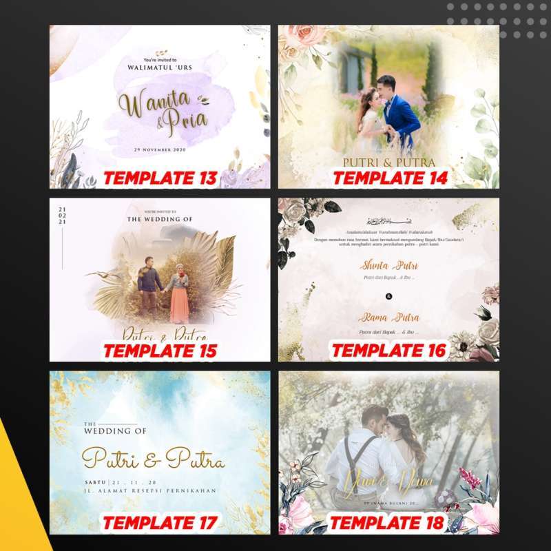 Promo Template Video Undangan Pernikahan Digital Kekinian Wedding ...