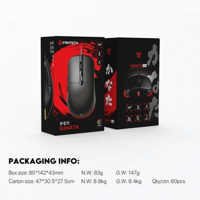 Jual Mouse Gaming Fantech Kanata Vx9 Rgb Black Di Seller Blessing Computer Official Store ...