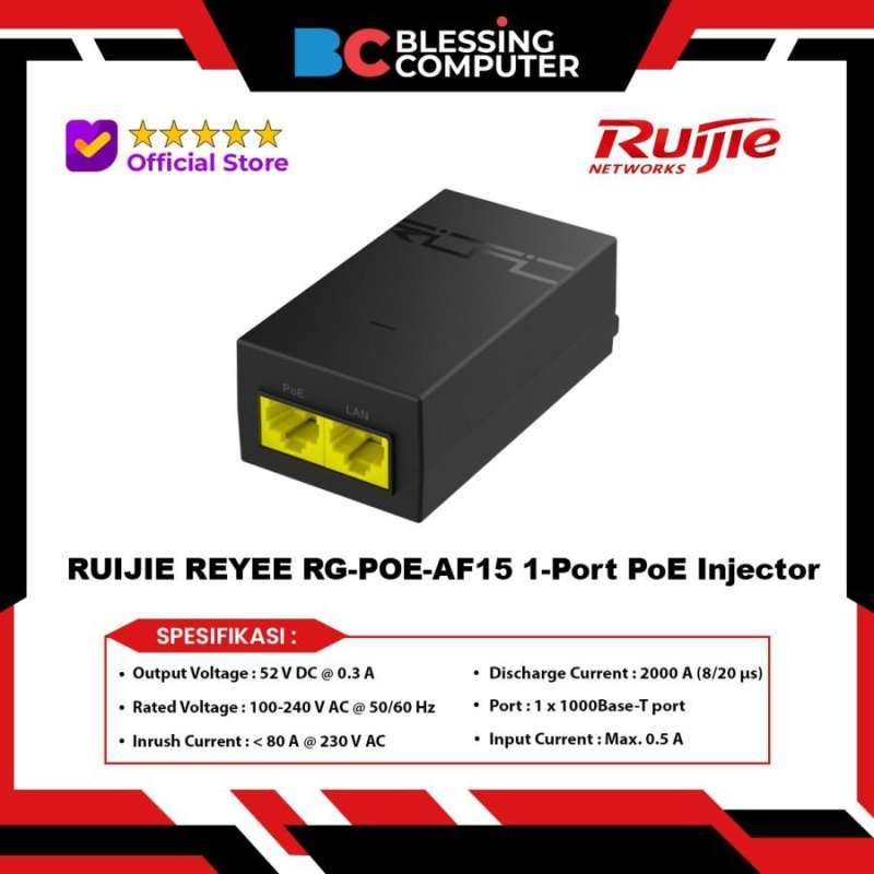Jual Ruijie Reyee Rg-poe-af15 1-port Poe Injector Di Seller Blessing ...