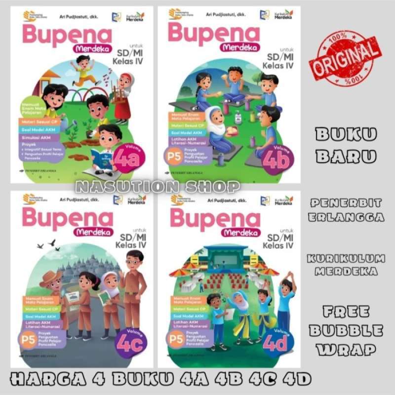 Jual Paket Buku Bupena Kelas 4 Sd/mi 4a 4b 4c 4d Erlangga Kurikulum Merdeka Di Seller Sangninja ...