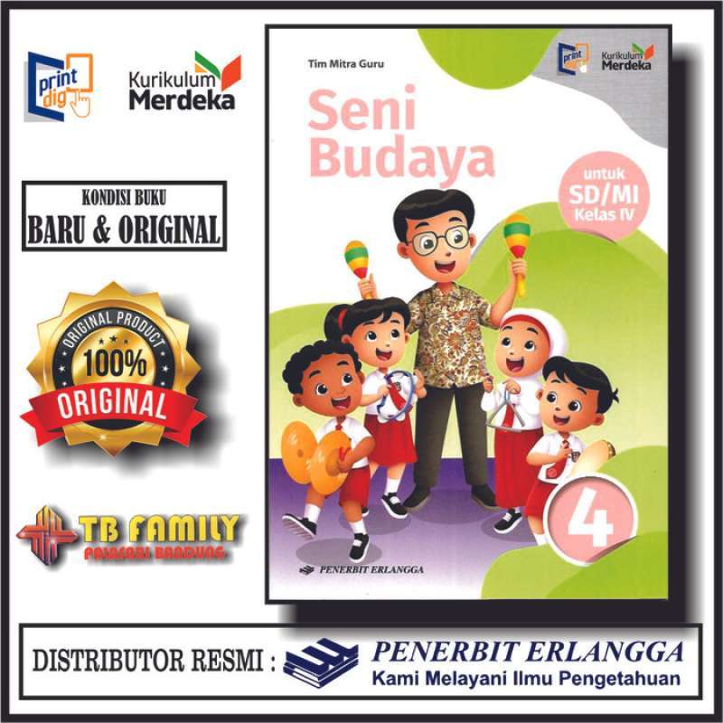 Jual Seni Budaya Untuk Sd/mi Kelas 4 Kurikulum Merdeka - Erlangga - Kelas 4 Di Seller Noelle ...