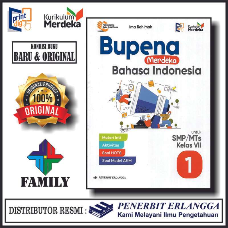 Jual Buku Seri Soal Bupena Smp Kelas 7 Kurikulum Merdeka Penerbit Erlangga - Bupena Informat Di ...