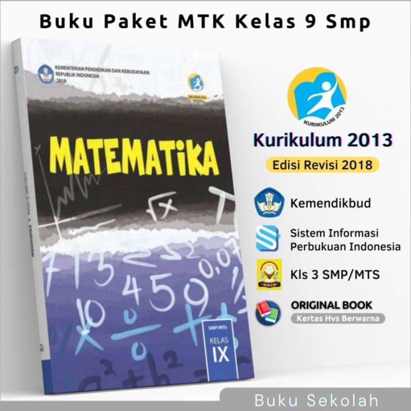 Jual Buku Paket Mtk Matematika Kelas Kls 3 9 Ix Smp Kurikulum 2013 K13 Di Seller Noelle ...