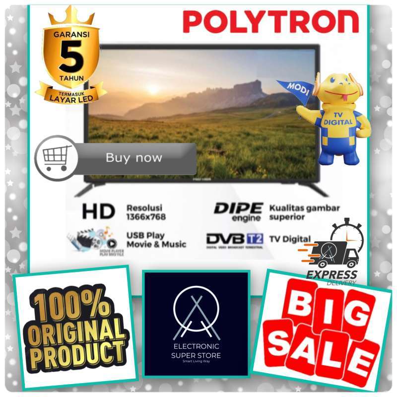 Jual Polytron Pld24 V1853 Led Digital 24 Inch Original, Murah & Diskon ...