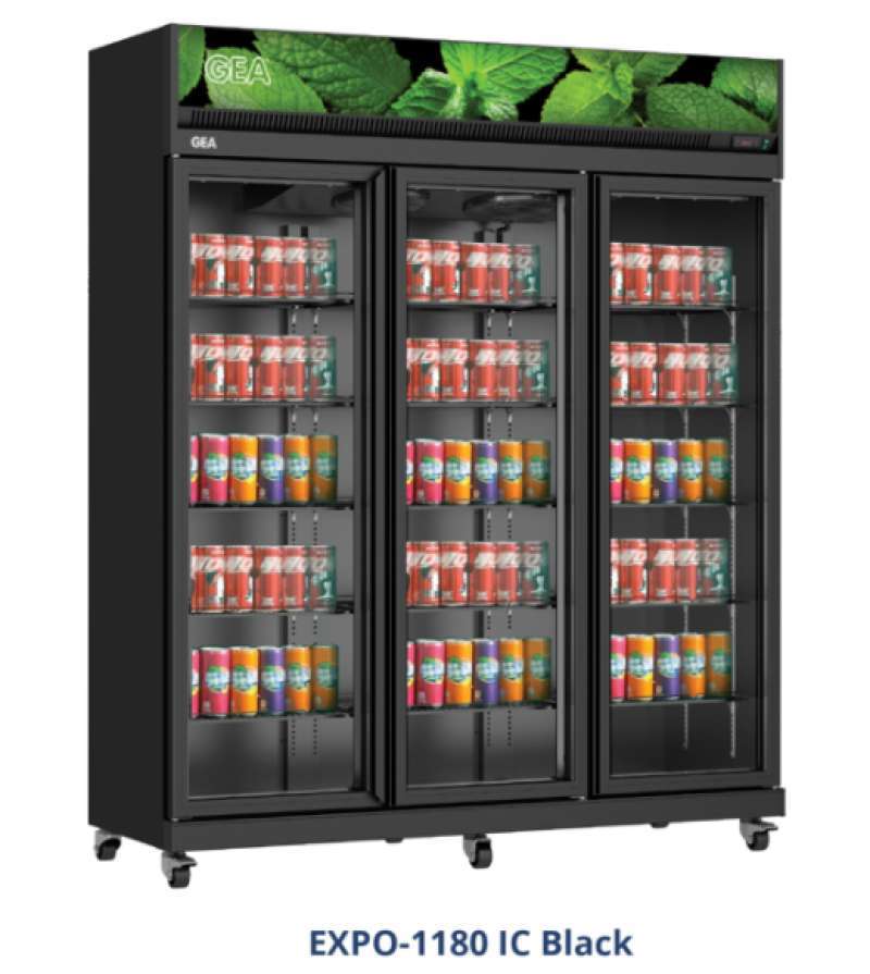 Jual Gea Expo-1180 Ic Black Display Cooler / Kulkas Kaca Berdiri ...