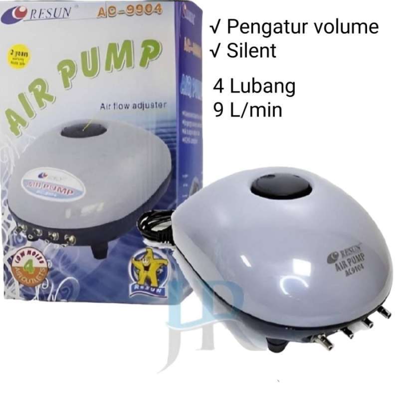 Promo Pompa Udara Aerator Air Pump Aquarium Silent 4 Lubang Resun Ac ...