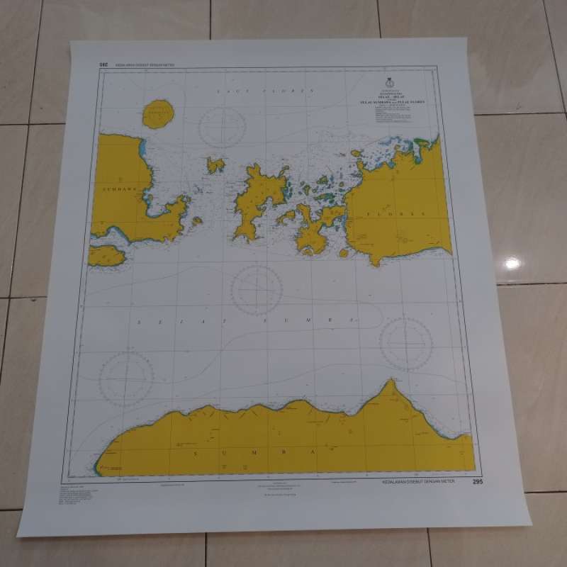 Jual Peta Map Kapal Nomor 295 Selat Pulau Flores Sumbawa Komodo Labuan ...