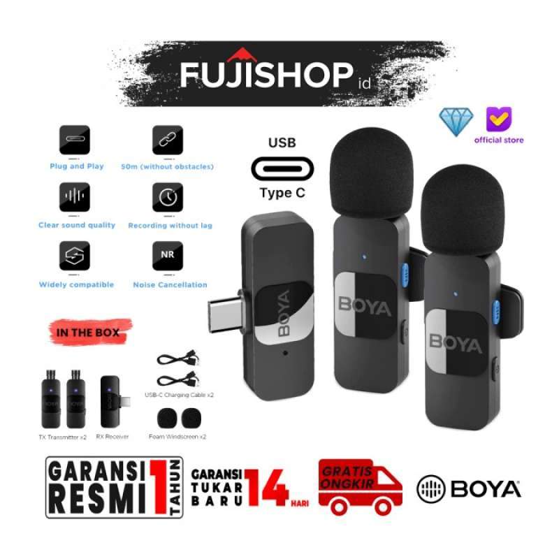 Promo Boya By V20 V10 Usb C Wireless Lavalier Microphone Garansi Resmi Diskon 23% Di Seller ...